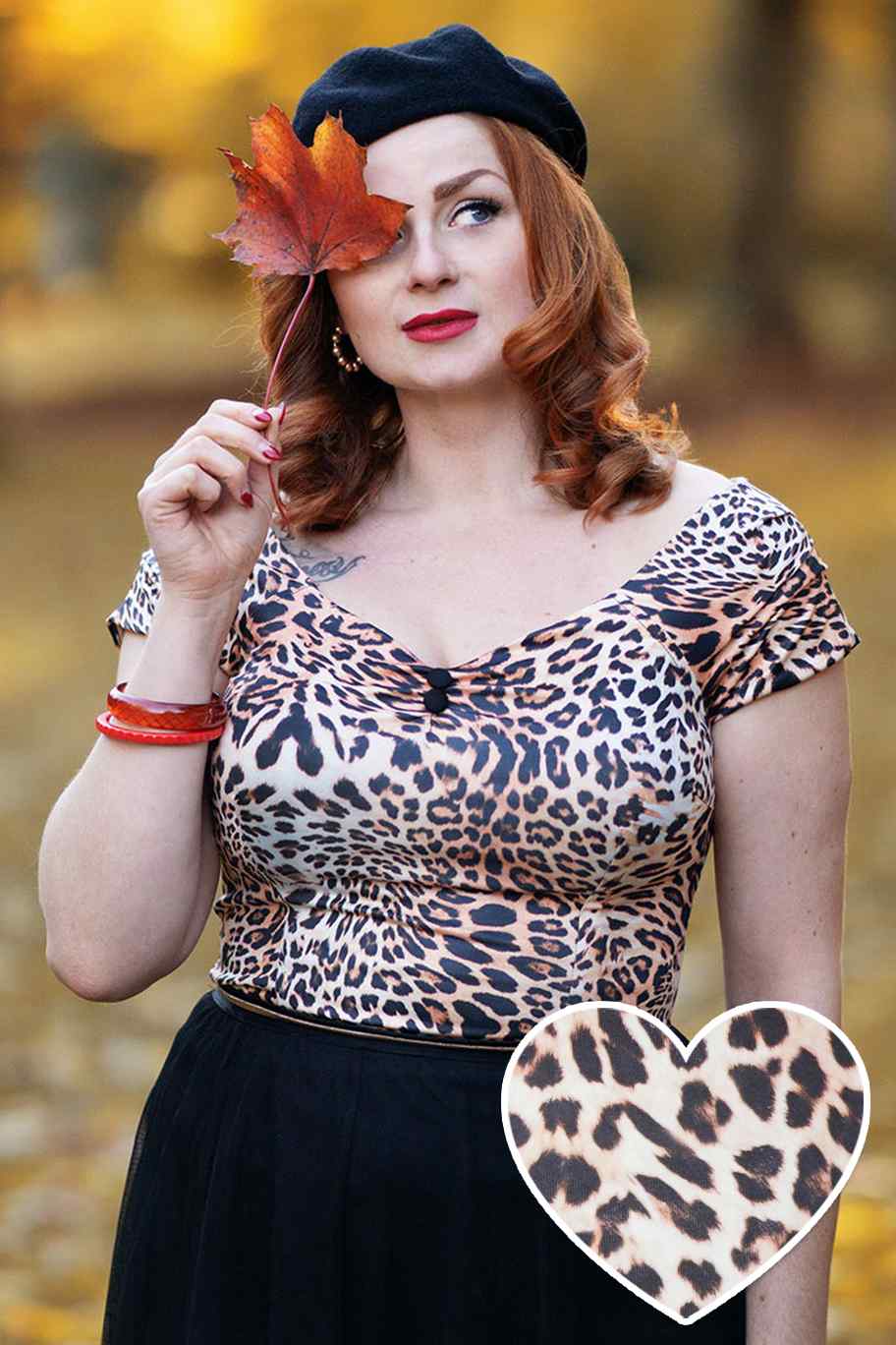 Lilian Off Shoulder Leopard Print Top - Dolly and Dotty