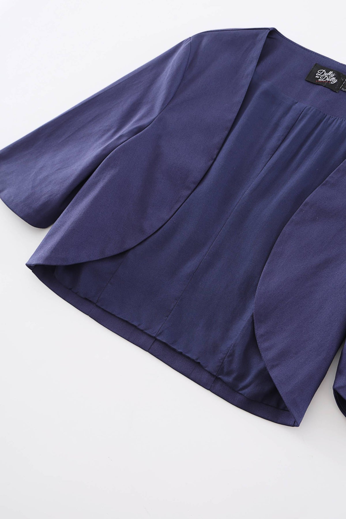 Lisette Navy Bolero Jacket | Vintage Cotton Layer