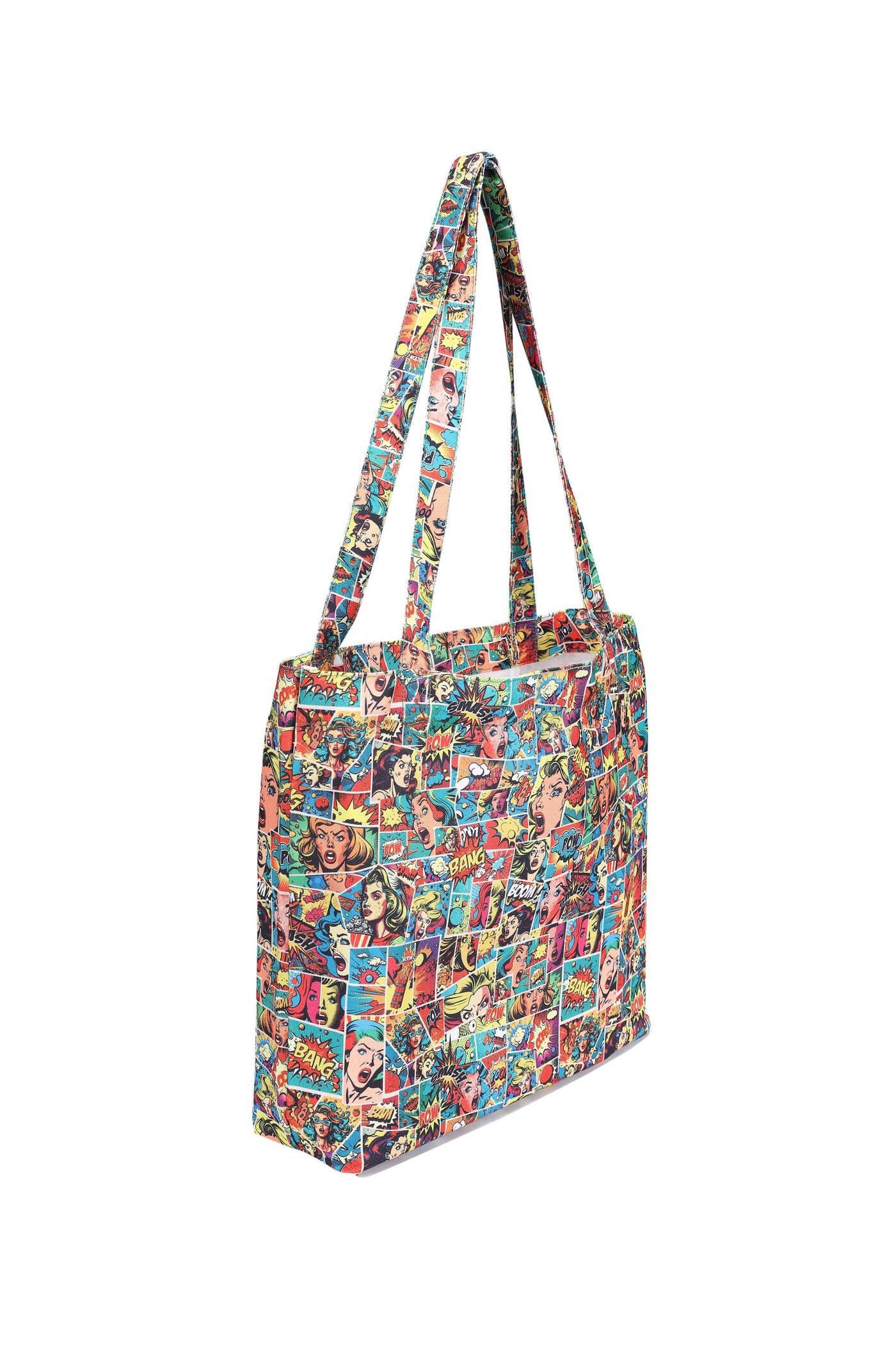 Canvas Tote Bag In Comic Book Print