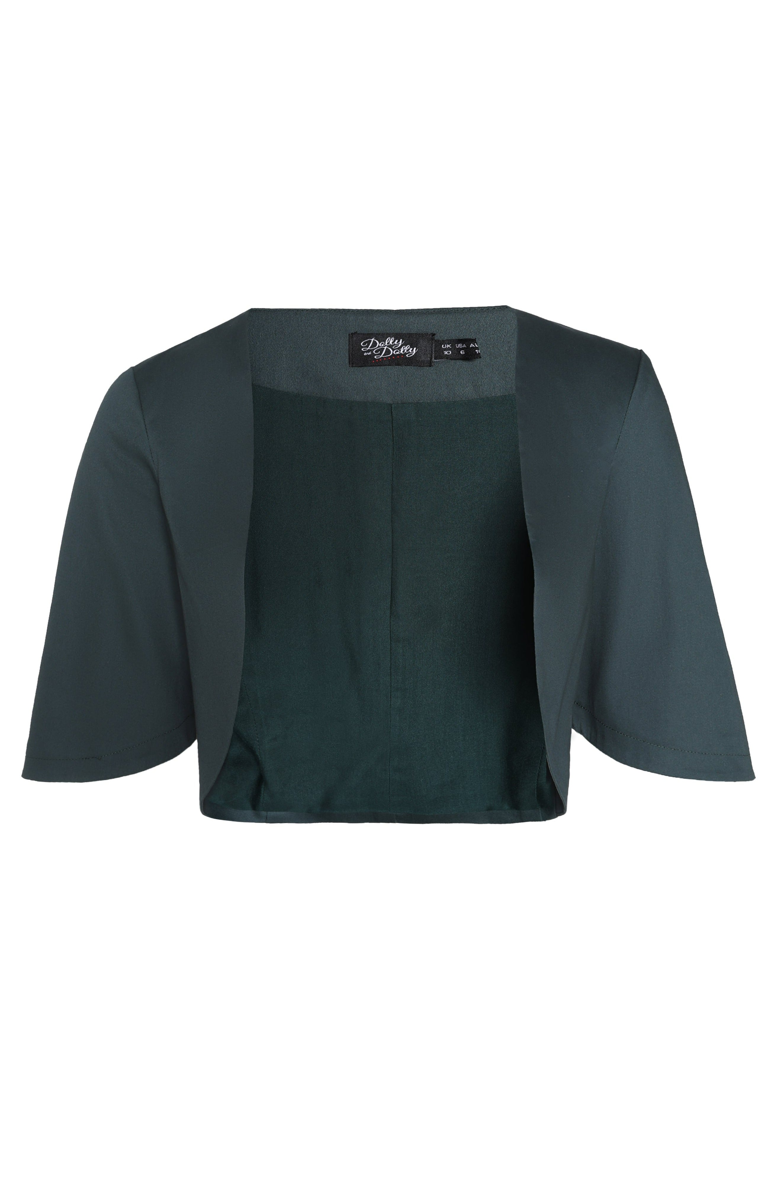 Lisette Plus Size Dark Green Bolero Jacket
