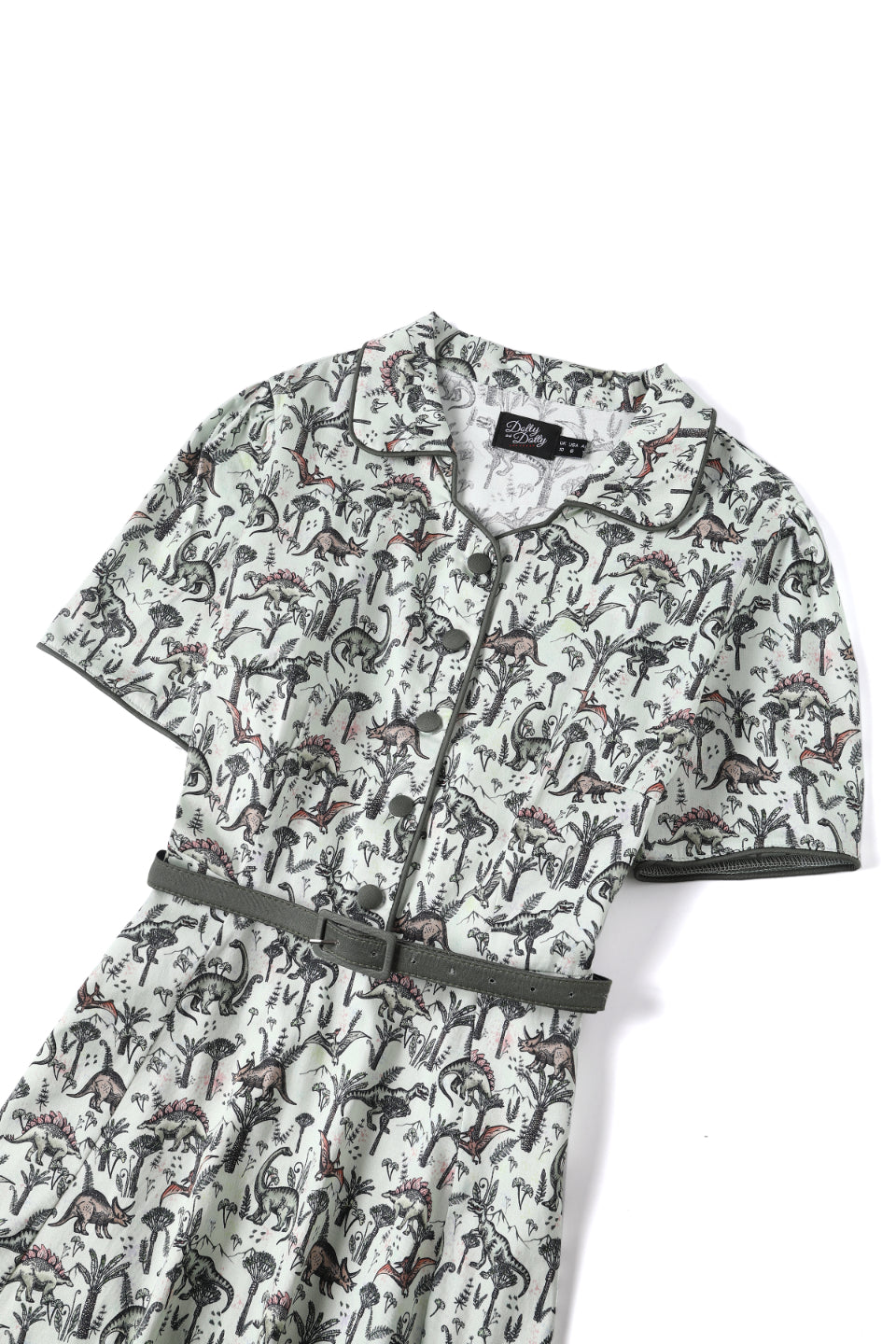 Penelope Dinosaur Forest Shirt Dress