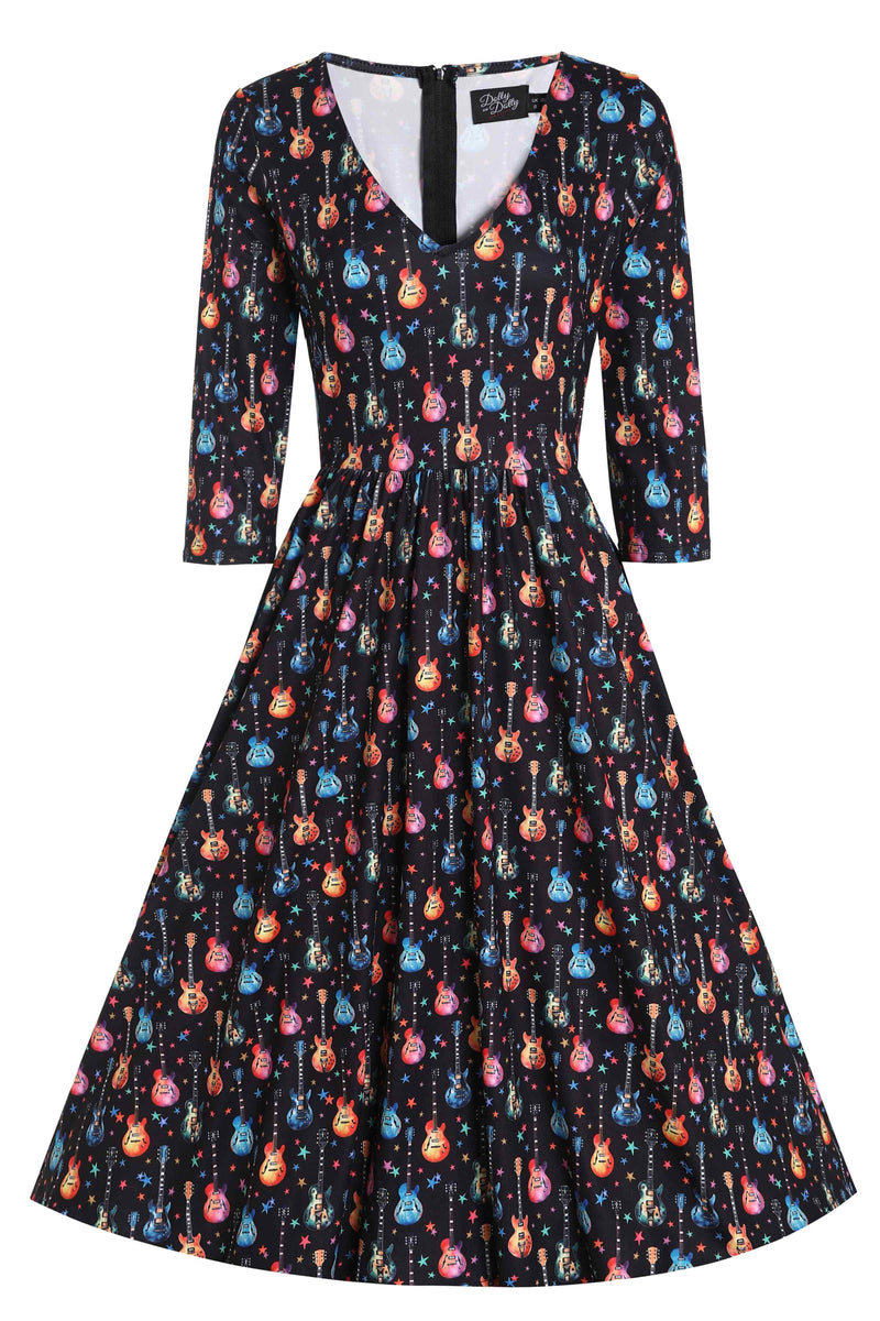 Billie Rockstar Black Long Sleeved Dress